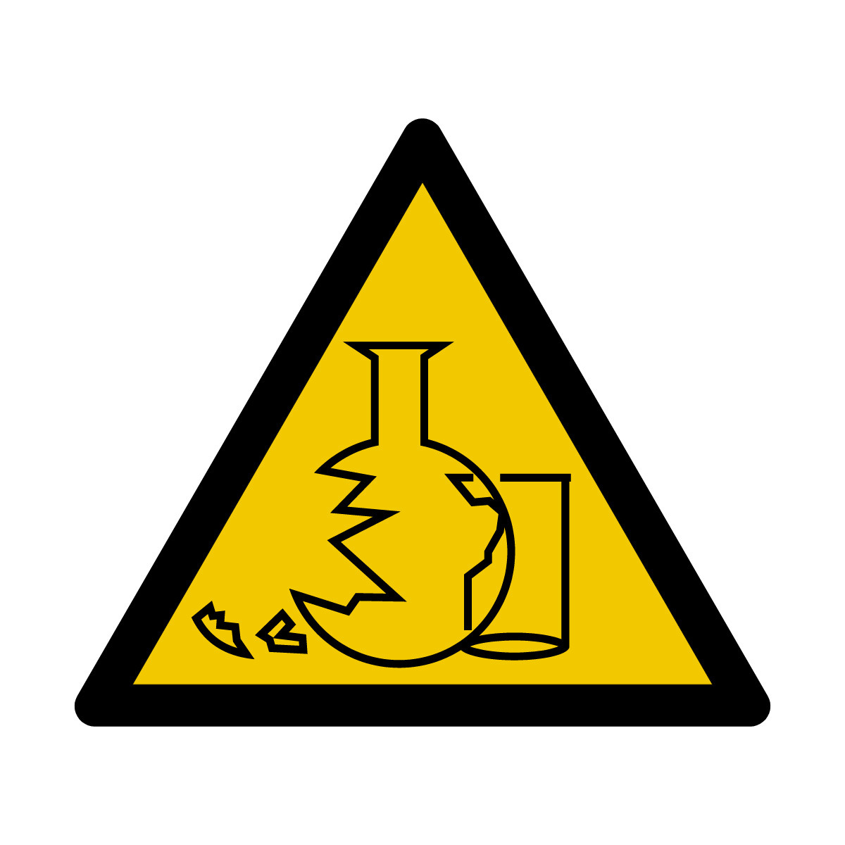 Panneau Attention Verre Brisé | GRAVURE CONCEPT