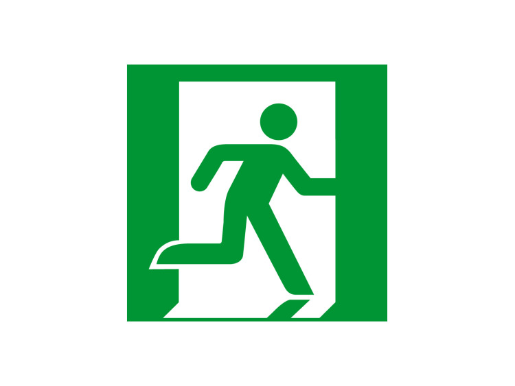 Panneau Evacuation - Sortie de secours à droite | GRAVURE CONCEPT