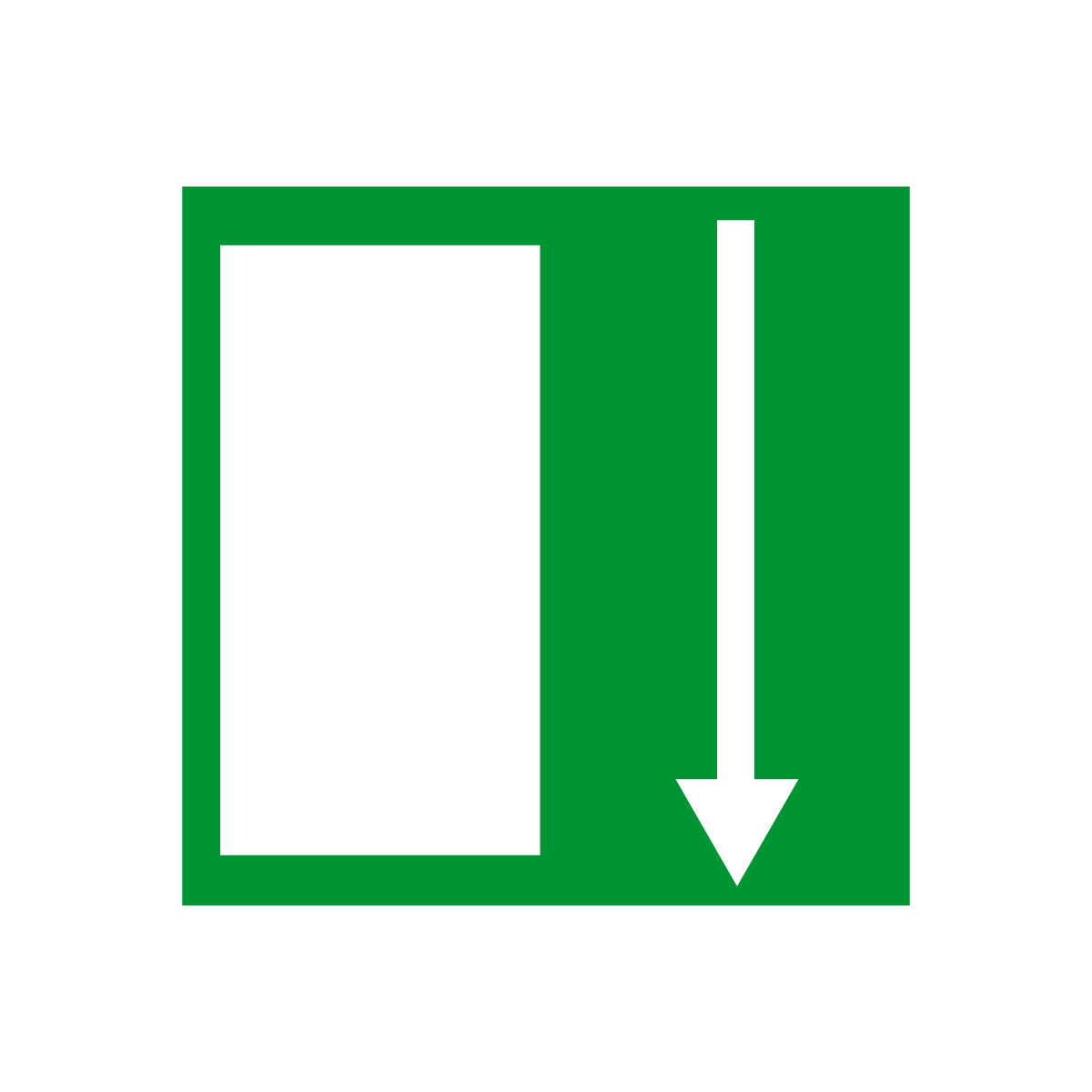 Panneau Evacuation - Issue de secours en bas | GRAVURE CONCEPT