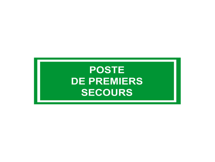 Panneau Evacuation - Poste de premiers secours | GRAVURE CONCEPT