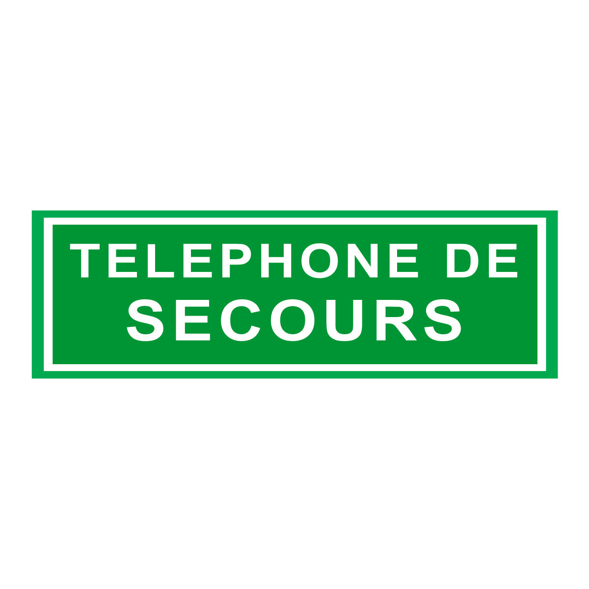 Panneau Evacuation - Téléphone de secours | GRAVURE CONCEPT