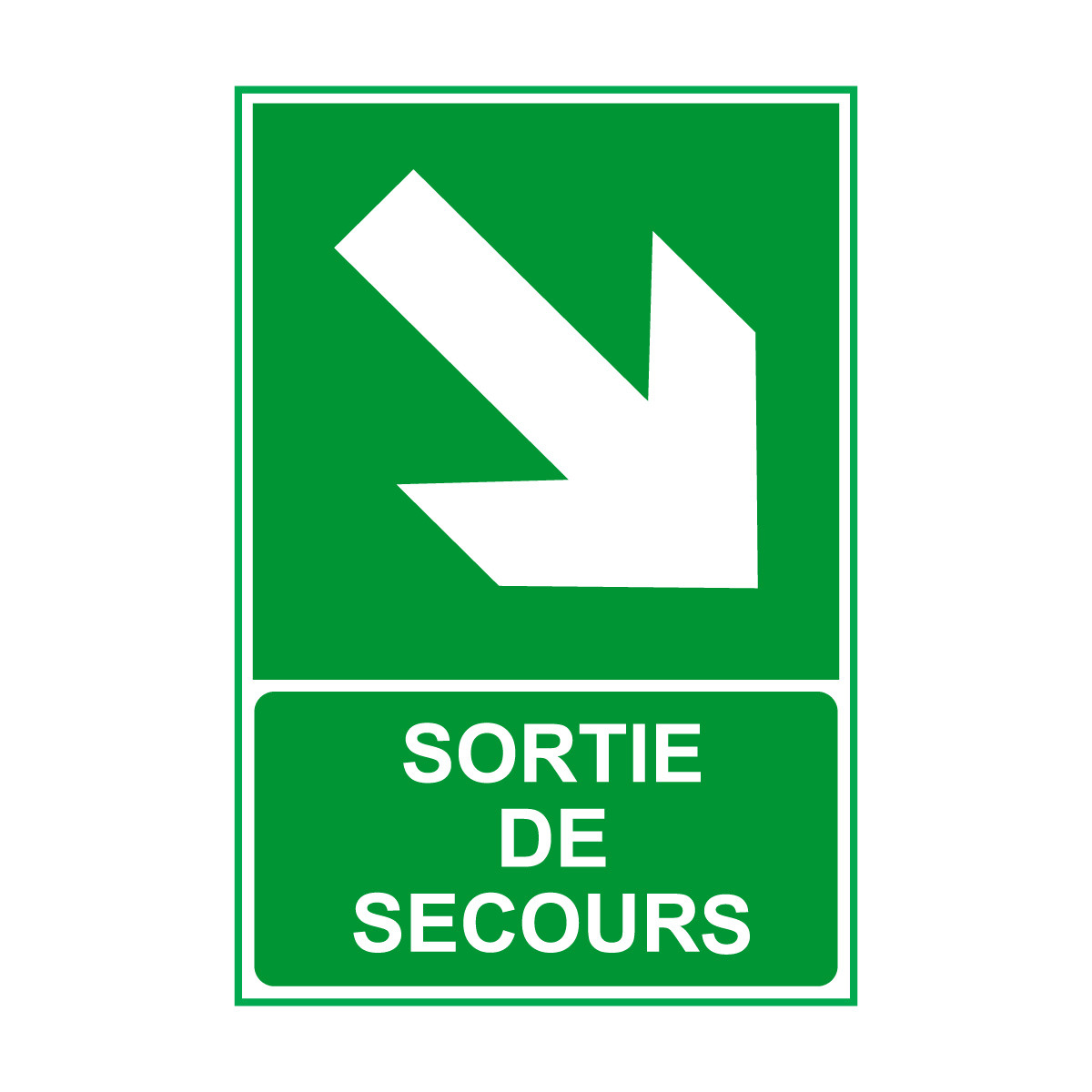 Panneau Evacuation - Sortie de secours | GRAVURE CONCEPT