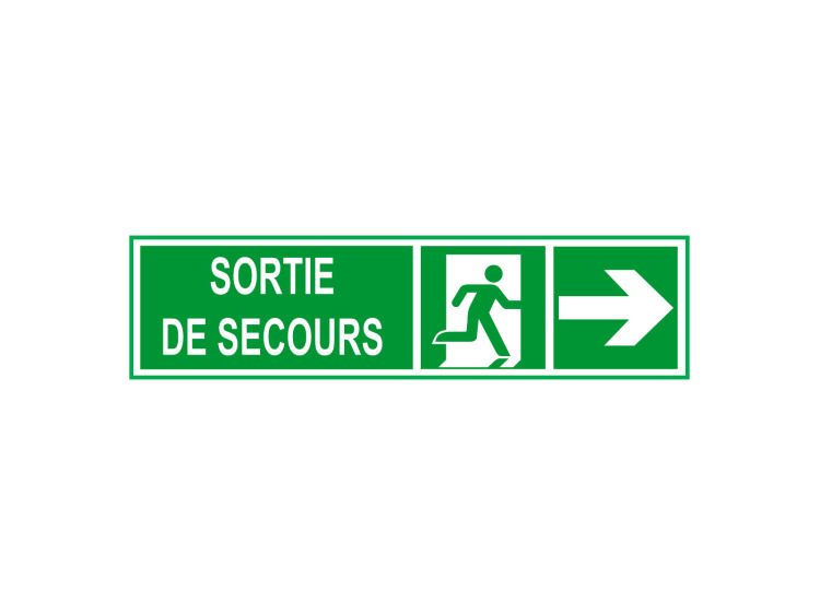 Panneau Evacuation - Sortie de secours | GRAVURE CONCEPT