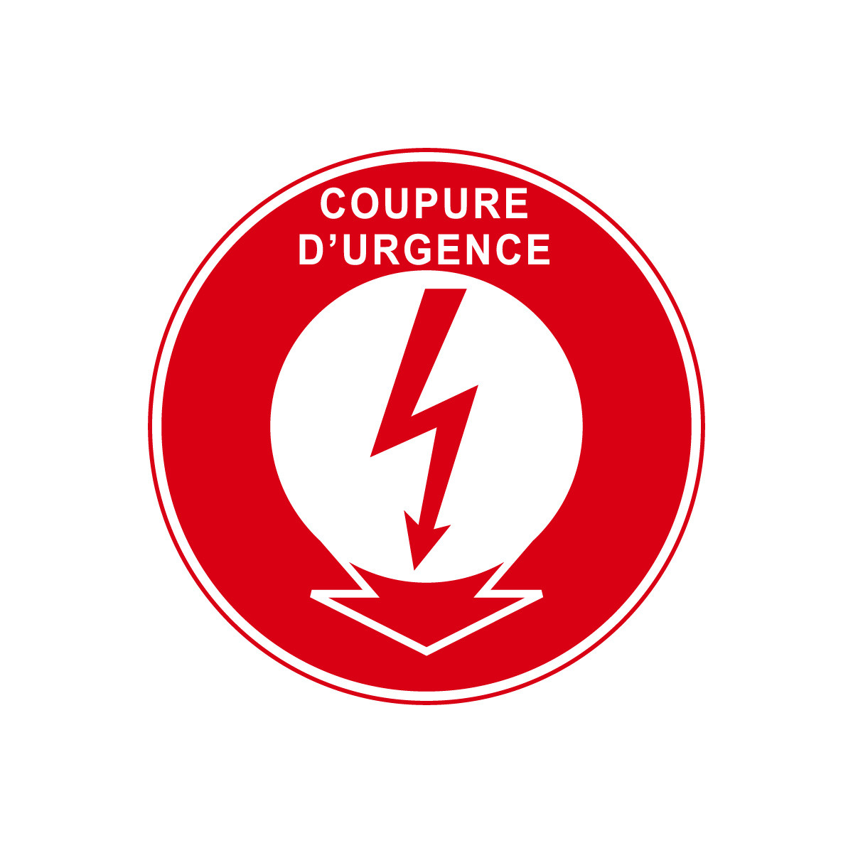 Panneau Incendie - Coupure d'urgence | GRAVURE CONCEPT